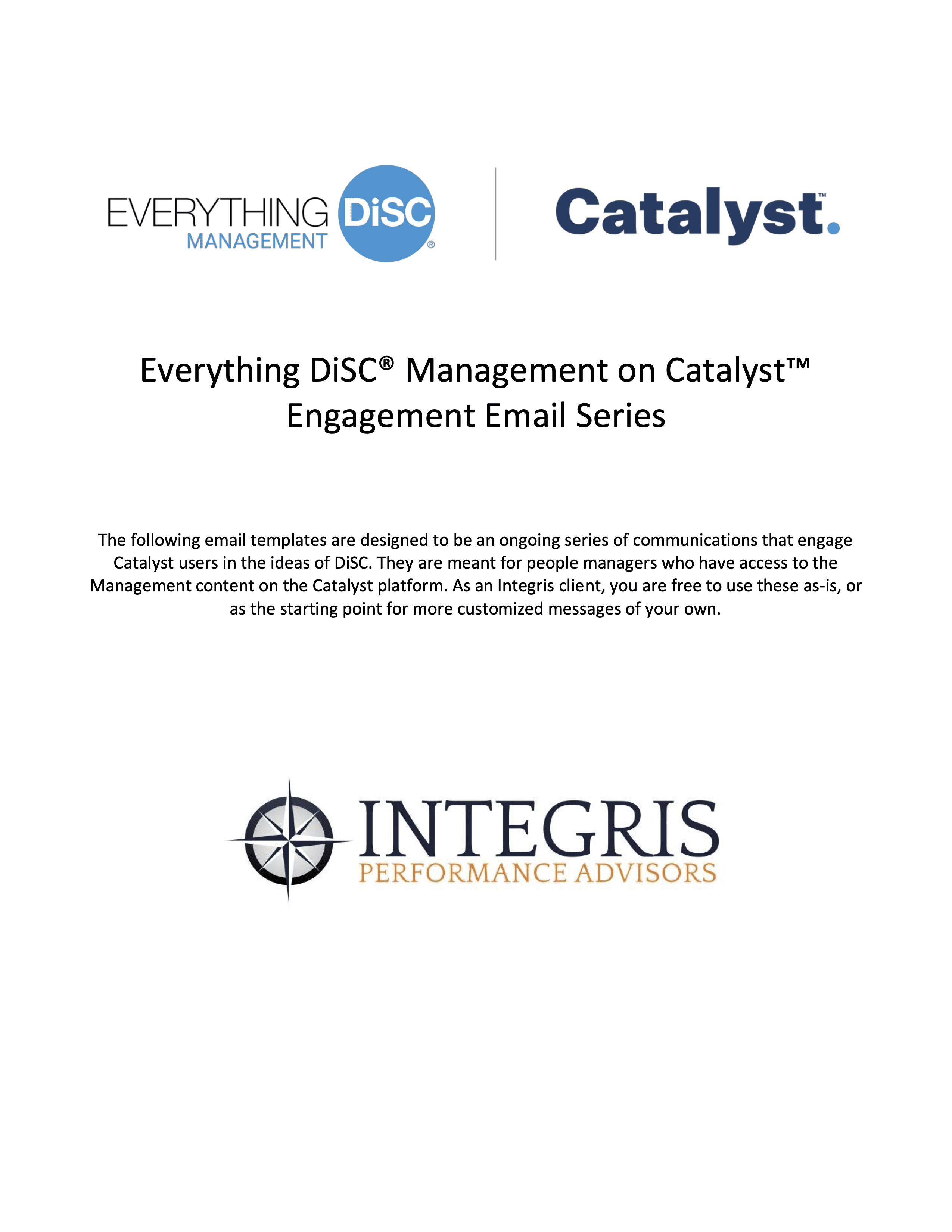 Everything DiSC Management Catalyst Engagement Email Series - Solving ...